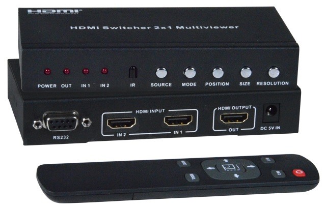 Dual Screen Splitter Multiviewer HDMI Simultaneous Single Screen