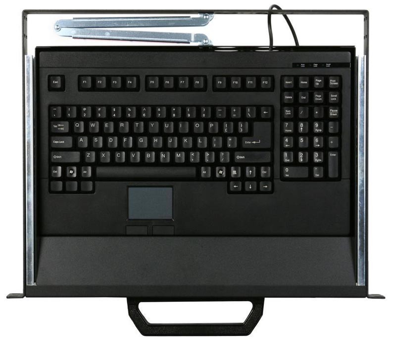 Rackmount USB Keyboard Drawer Tray 1RU trackpad mouse shelf