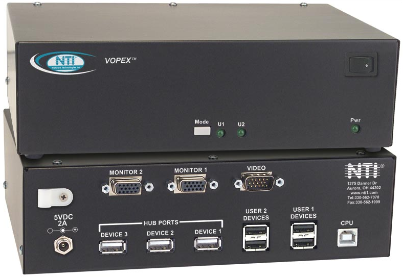 USB KVM Splitter Hub Multiple Keyboard Mouse Monitor One Computer