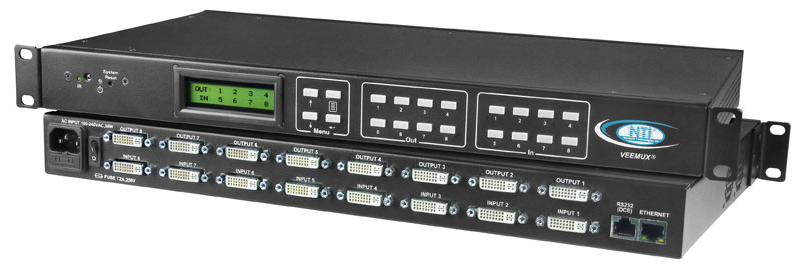DVI Matrix Switch Digital Video HDTV switcher in out 1080p ethernet