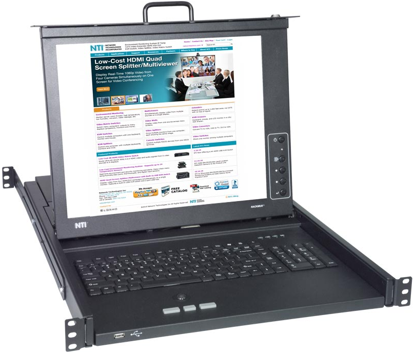 Rackmount SUN USB KVM Drawer rack mount keyboard LCD monitor shelf